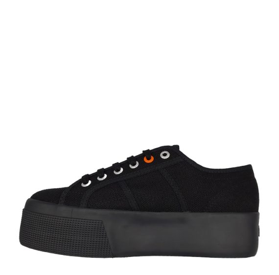 Superga 2790 Bi-Colour Lettering Ladies Sneakers - Black